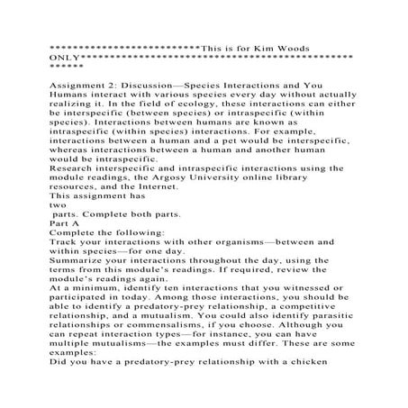 Bioregional Portrait (50 pts. possible) The following assignment | DOCX