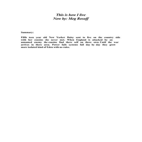 This is how i live | PDF