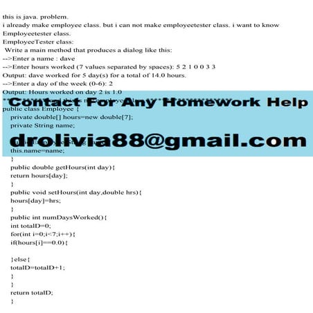 this is java. problem.i already make employee class. but i can not.pdf | Programming Languages ...