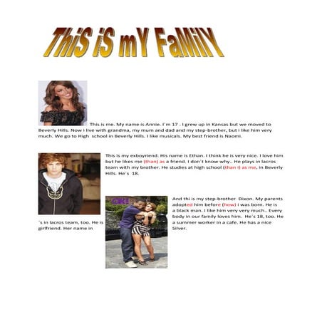 This is my fictional family | DOC