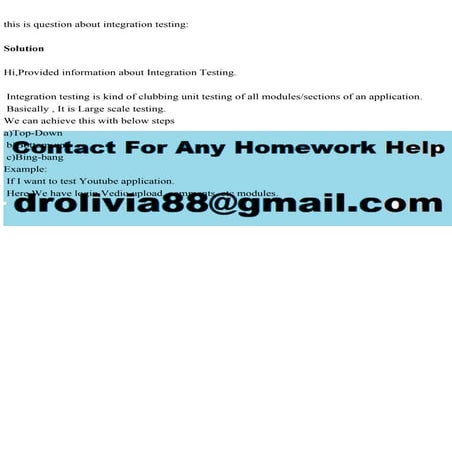 this is question about integration testingSolutionHi,Provided.pdf