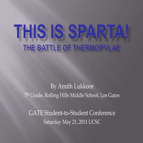 "This is Sparta!" Greco-Persian War or the Battle of Thermopylae | PPTX
