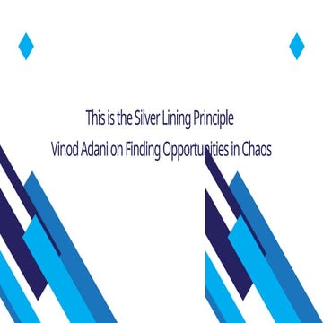 This is the Silver Lining Principle Vinod Adani on Finding ...