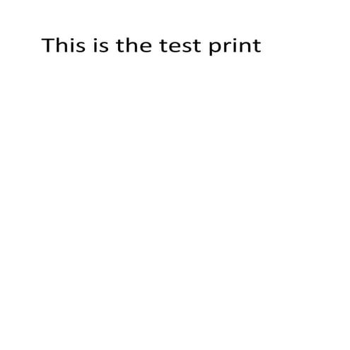 This is the test print | DOC