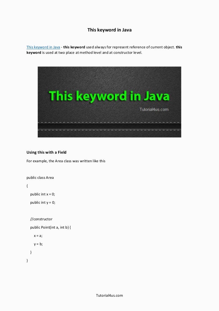 this-keyword-in-java-why-use-this-keyword-in-java