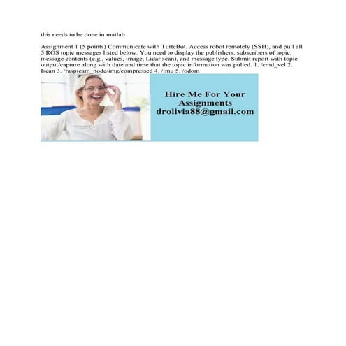 this needs to be done in matlab Assignment 1 (5 points) Communicate wi.docx