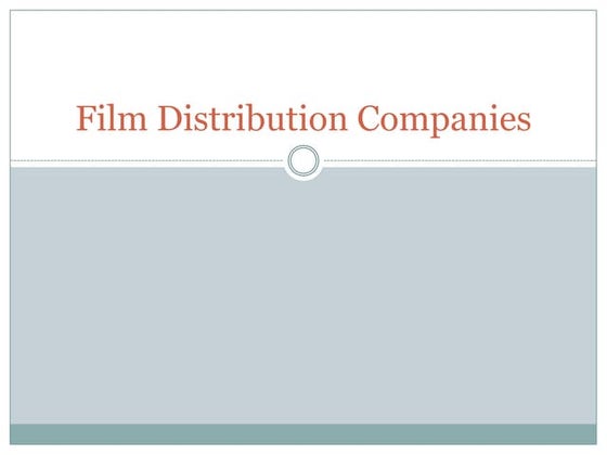 What is film distribution new | PPT