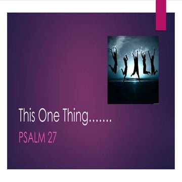 This One Thing | PPT