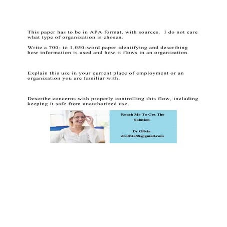 This paper has to be in APA format, with sources. I do not care w.docx