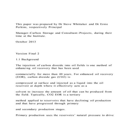 This paper was prepared by Dr Steve Whittaker and Dr Ernie Per | DOCX