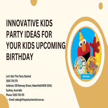 Kids birthday party ideas | PDF