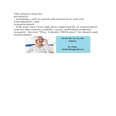 This project must be persuasive, including a call to action and | DOCX ...