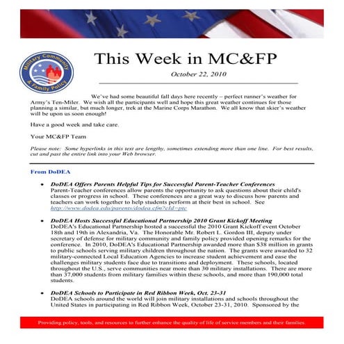 Mflc presentation library table of contents final | PDF