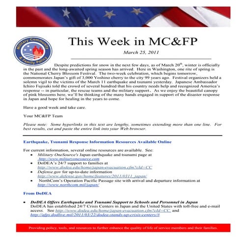 This week in mcfp march 25, 2011 (1) | PDF