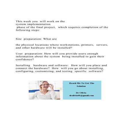 This week you will work on the system implementation phase .docx