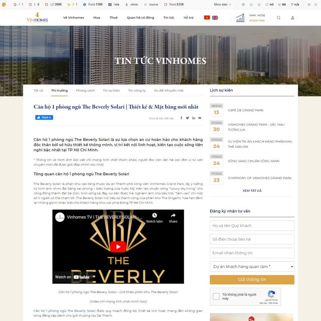 Căn hộ 1 phòng ngủ The Beverly Solari | Thiết kế & Mặt bằng mới nhất | PDF