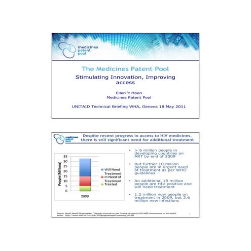 The Medicines Patent Pool - Stimulating Innovation, Improving access ...