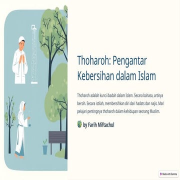 Thoharoh Pengantar Kebersihan dalam Islam.pptx