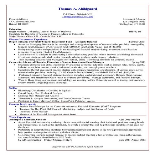 Thomas Abildgaard resume | DOCX