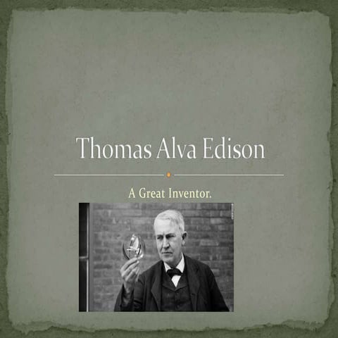 Thomas Edison power point | PPTX