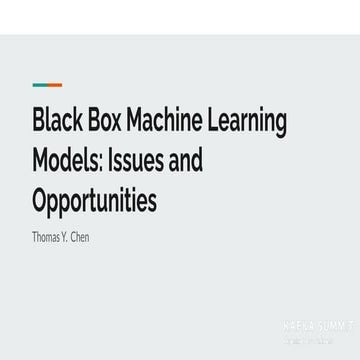 Black Box Machine Learning Models: Issues and Opportunities | Thomas Y ...