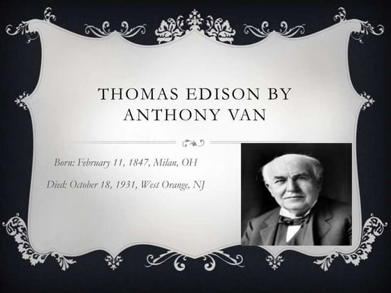 Thomas alva edison | PDF
