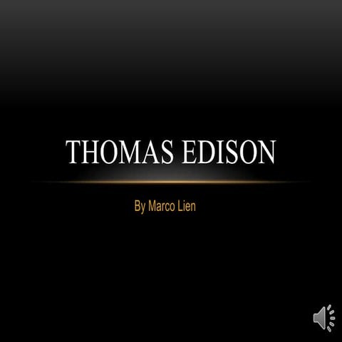 Thomas Edison power point | PPTX