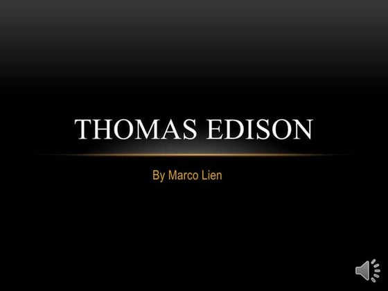 Thomas Edison Leadership | PPTX | Technology & Computing