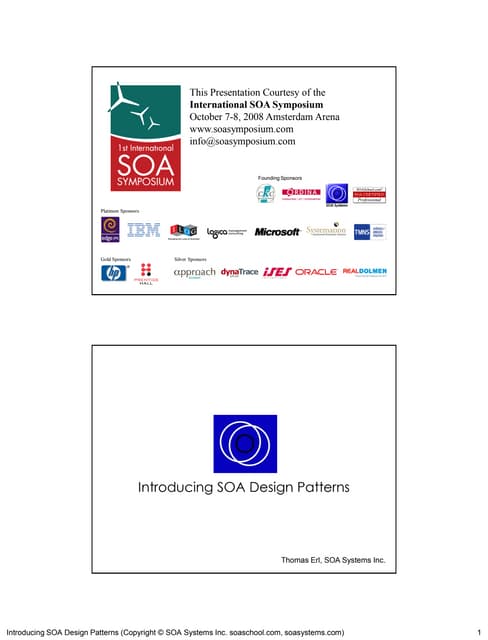 Thomas Erl Introducing S O A Design Patterns | PDF Thomas Erl Introducing S O A Design Patterns | PDF