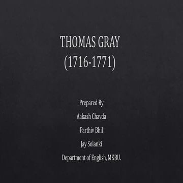 Thomas Gray | PPTX