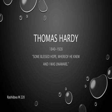 Thomas hardy | PPTX