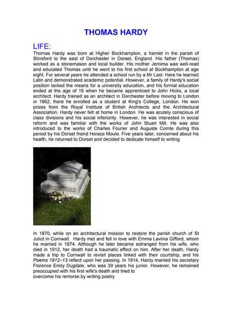 Thomas Hardy's life ).pptx