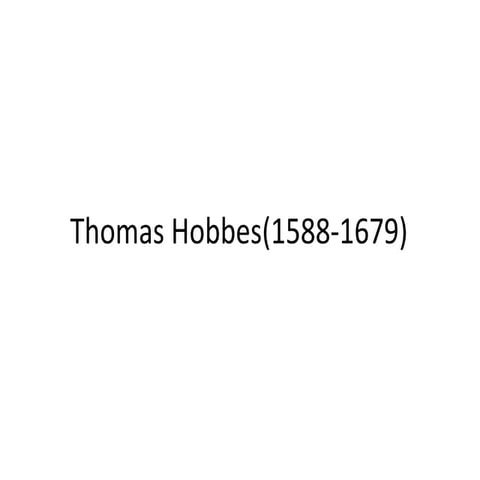 Thomas Hobbes | PPT