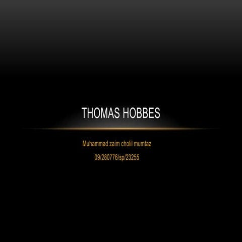 Thomas hobbes | PPT