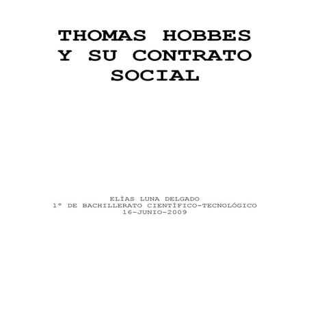 Thomas Hobbes Y Su Contrato Social | DOC