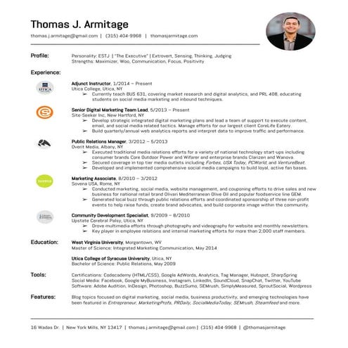 Thomas J. Armitage - Resume | PDF