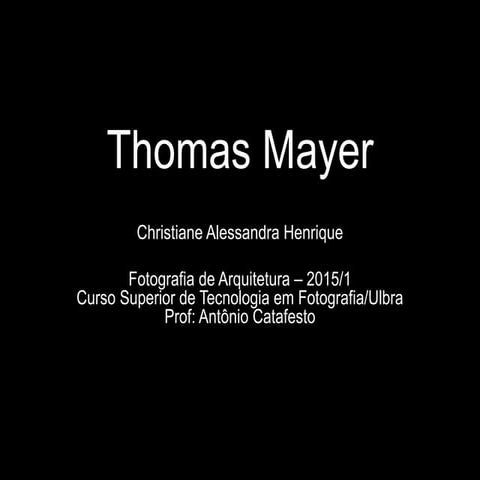U_Arquitetura: Thomas Mayer | PPTX