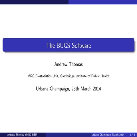 Andrew Thomas OpenBUGS | PDF