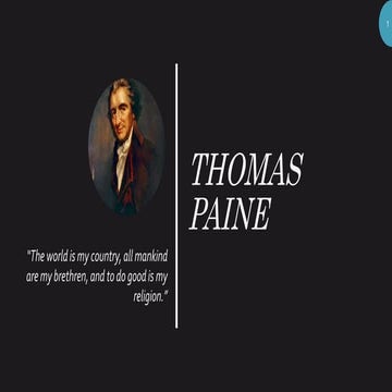 Thomas Paine Biography | PPT