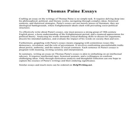 Thomas Paine Common Sense Essay.pdf