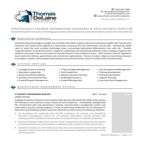 Thomas P DeLaine Jr Resume | PDF