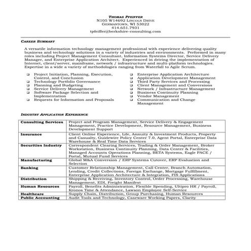 Thomas pfeiffer resume 2016 | DOC | Computing | Technology & Computing