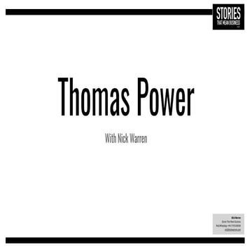 Thomas Power BackStory 1980-2020 | PPT