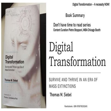 Thomas Siebel - Digital transformation - Book Summary Pietro Stopponi | PDF