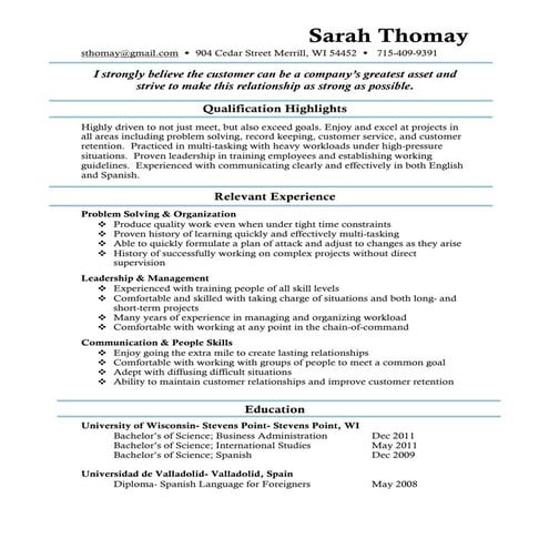 Thomay resume | PDF