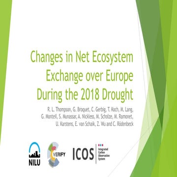Thompson, Rona: Changes in Net Ecosystem Exchange over Europe During ...