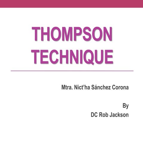 Thompson Technique.pdf ehbklvcnnnmlhvnlo | PDF
