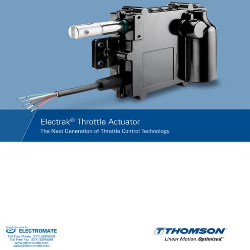 Thomson Linear Electrak Throttle Actuator | PDF