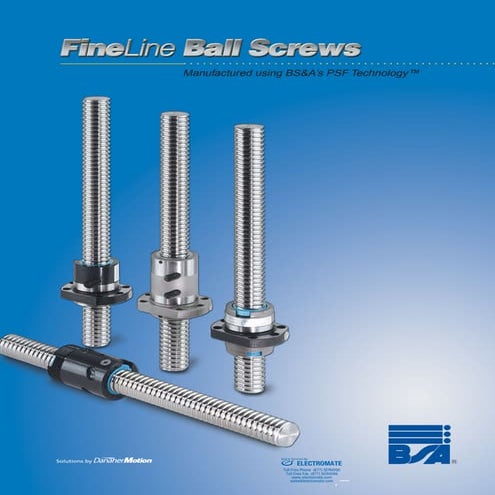 Thomson BSA Fineline Ball Screws | PDF