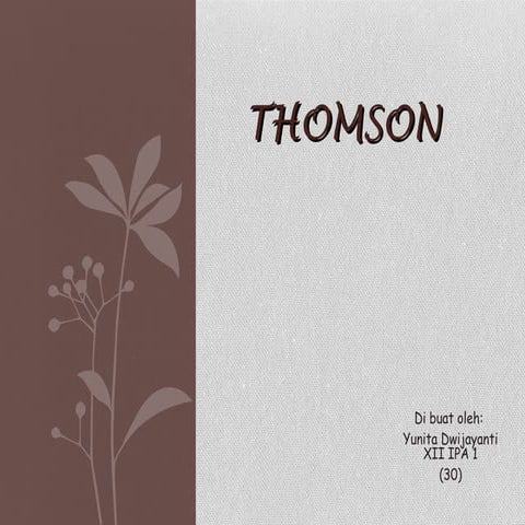 Thomson ppt | PPT